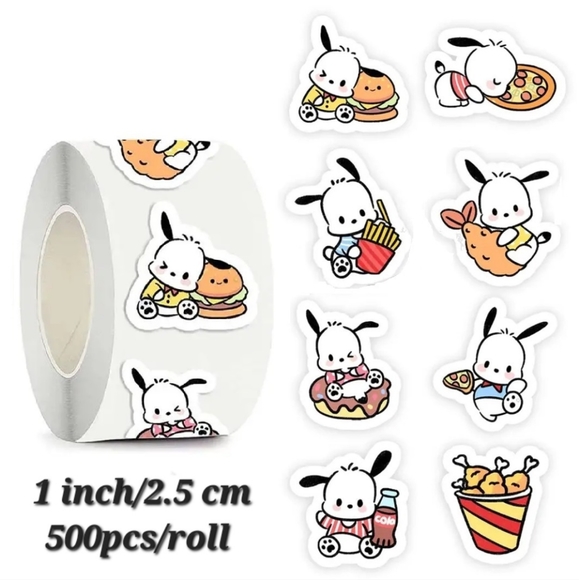Sanrio | Accessories | 22 500 Pieces Roll Foodie Pochacco Stickers ...